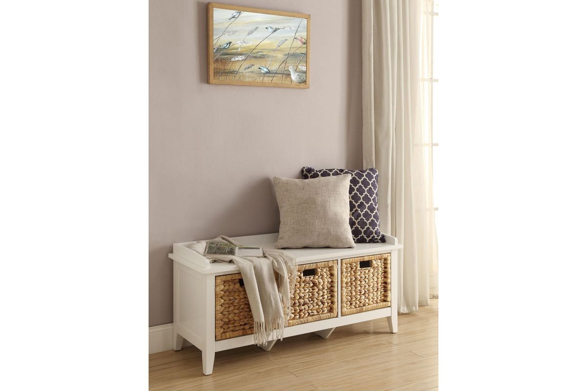 Flavius Storage Bench in White by ACME at Gardner-White