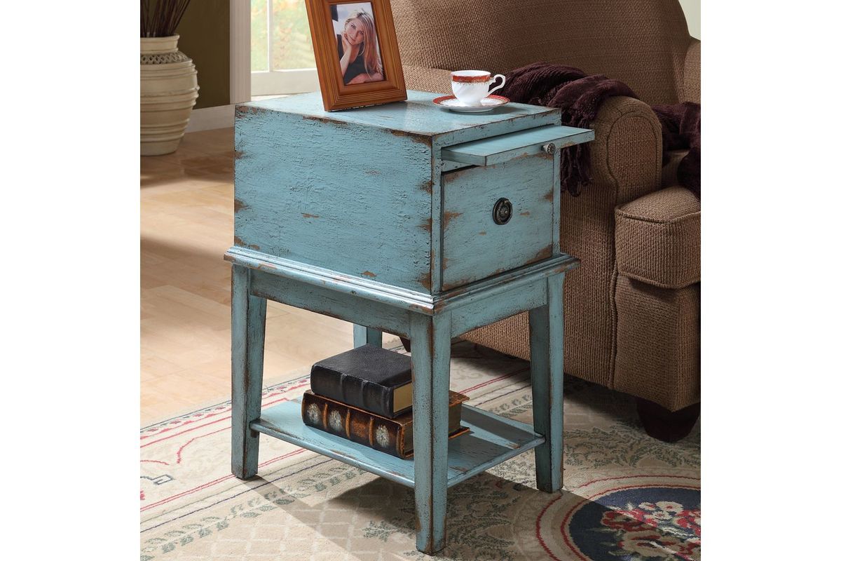 Chairside Table in Blue at Gardner-White