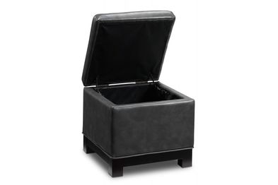 Grey Square Storage Ottoman at Gardner-White