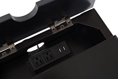 Power Chairside Table in Black at Gardner White