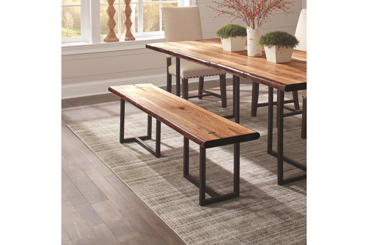 Scott Living Suthers Rustic Natural Honey Bench at Gardner-White