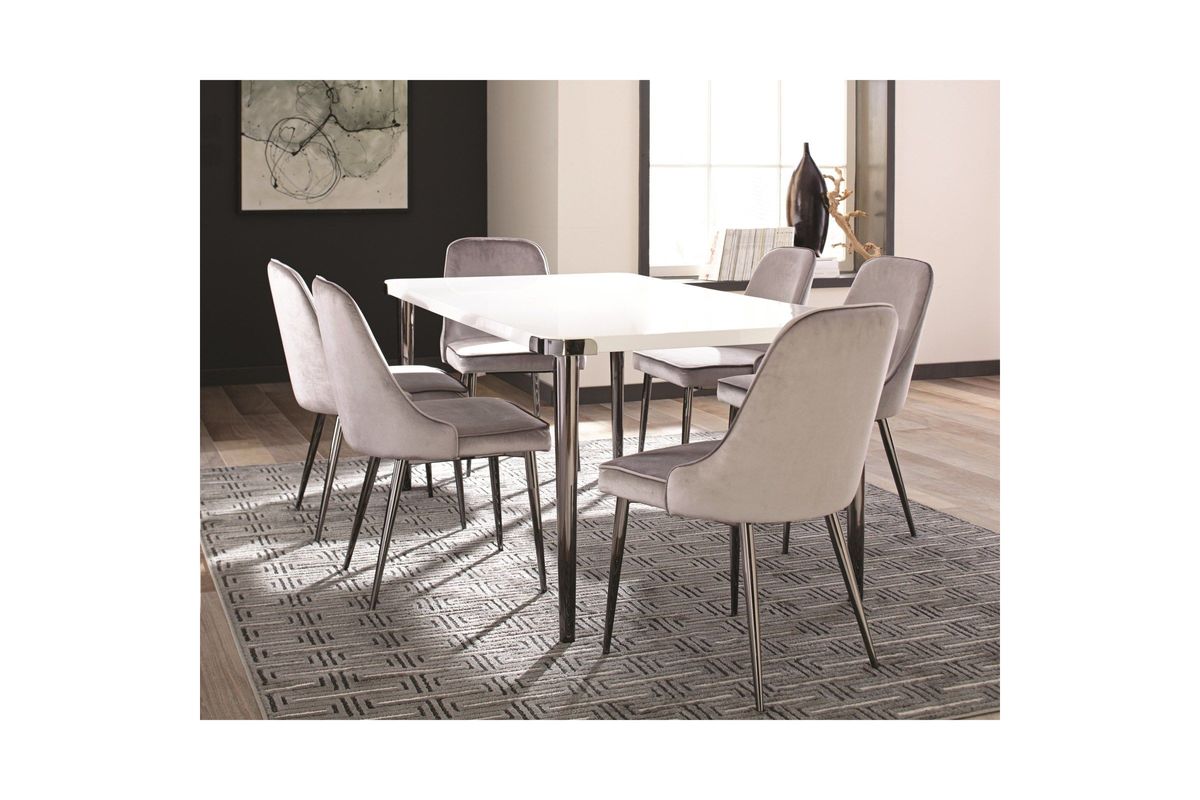 Scott Living Inslee Contemporary Grey Dining Chair Set of 4