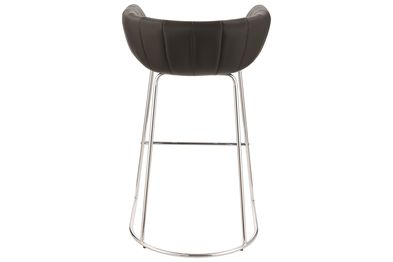 Scott Living Contemporary Black Low-Back Bar Stool Set of 2