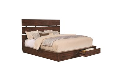 Scott Living Artesia Industrial Dark Cocoa King Platform Bed with ...