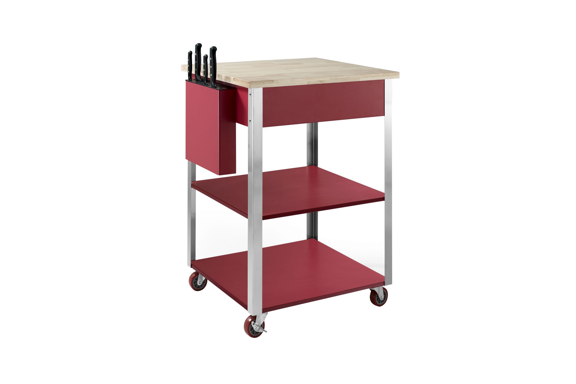 Culinary Prep Kitchen Cart in Red at Gardner-White