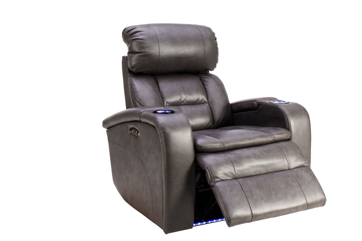 Zenith Dual Power Recliner with LED Lights at Gardner-White