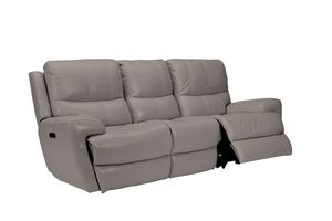 Greystone Leather Dual Power Reclining Sofa at Gardner-White
