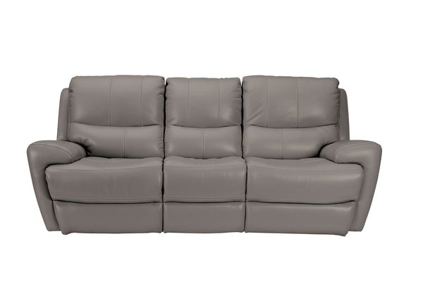 Greystone Leather Dual Power Reclining Sofa at Gardner-White