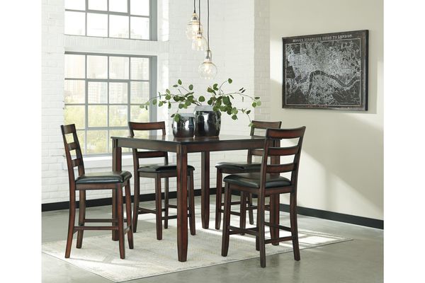 Coviar 5 Piece Counter Height Dining Set by Ashley at Gardner-White
