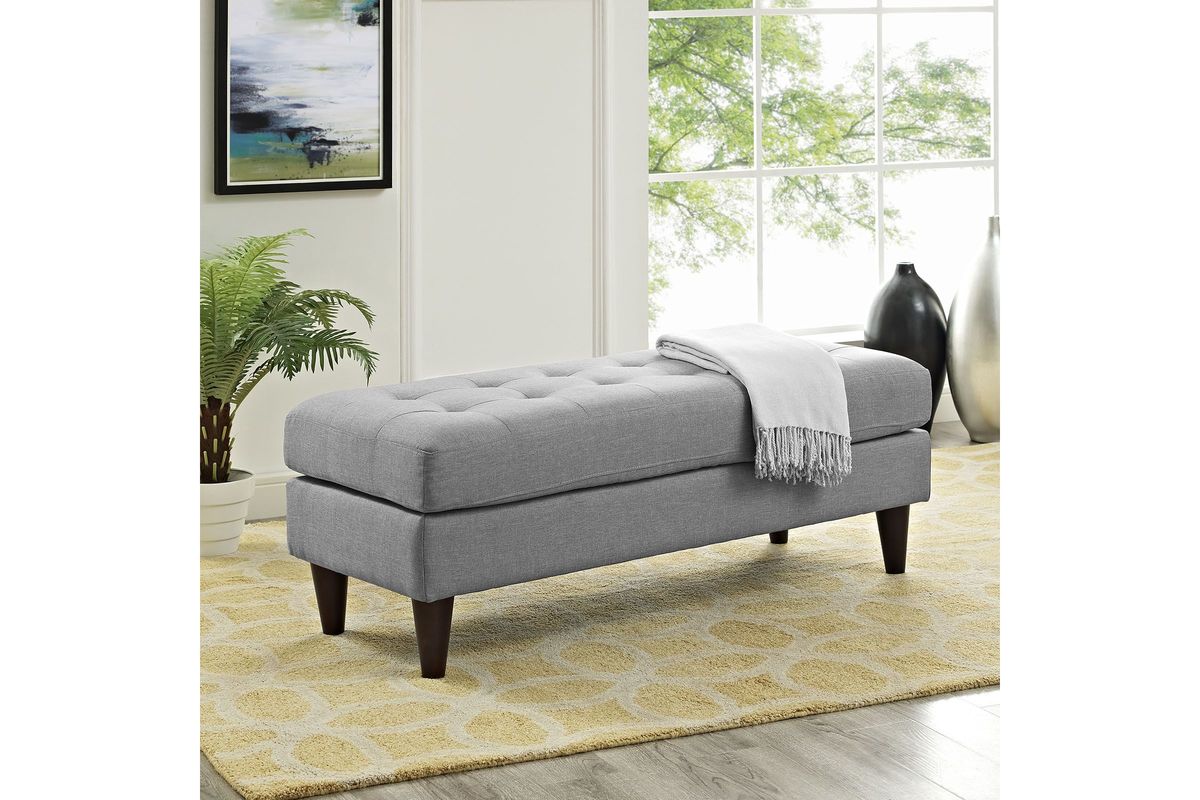 Empress Bench in Light Grey at Gardner-White