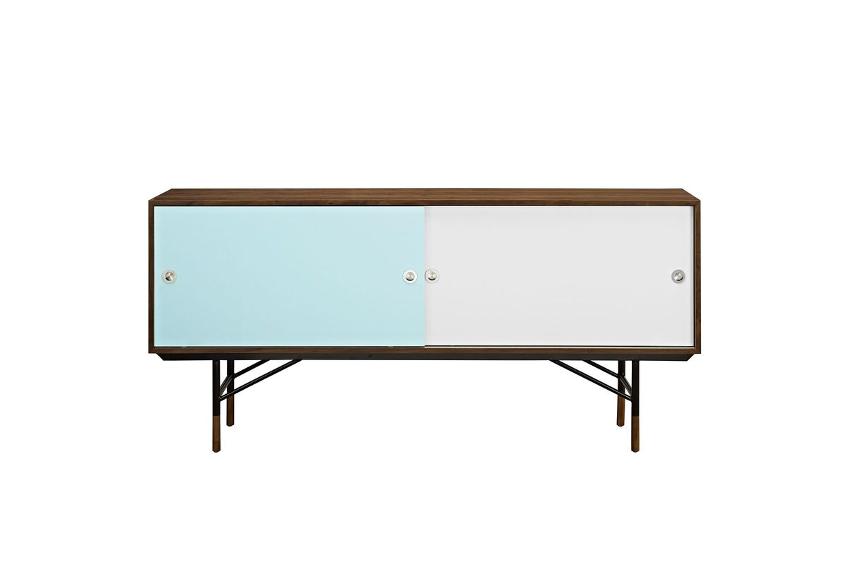 Envoy Walnut Stand in Walnut White at Gardner-White