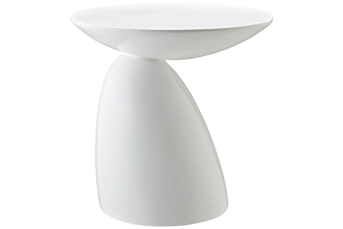 Flow Side Table in White at Gardner-White