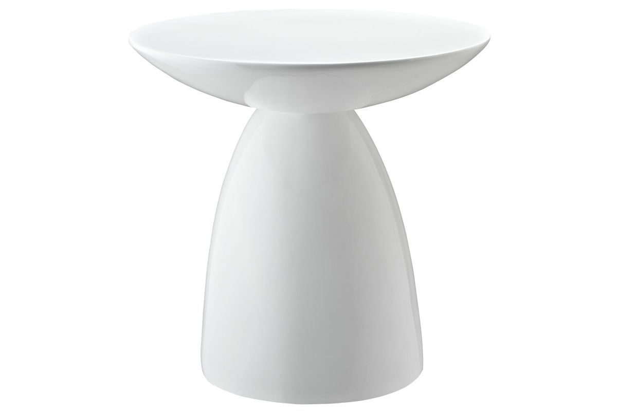Flow Side Table in White at Gardner-White
