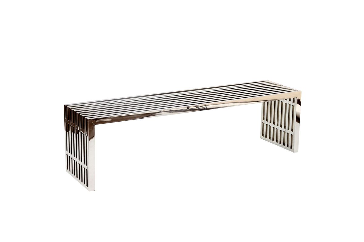 Gridiron Large Stainless Steel Bench at Gardner-White