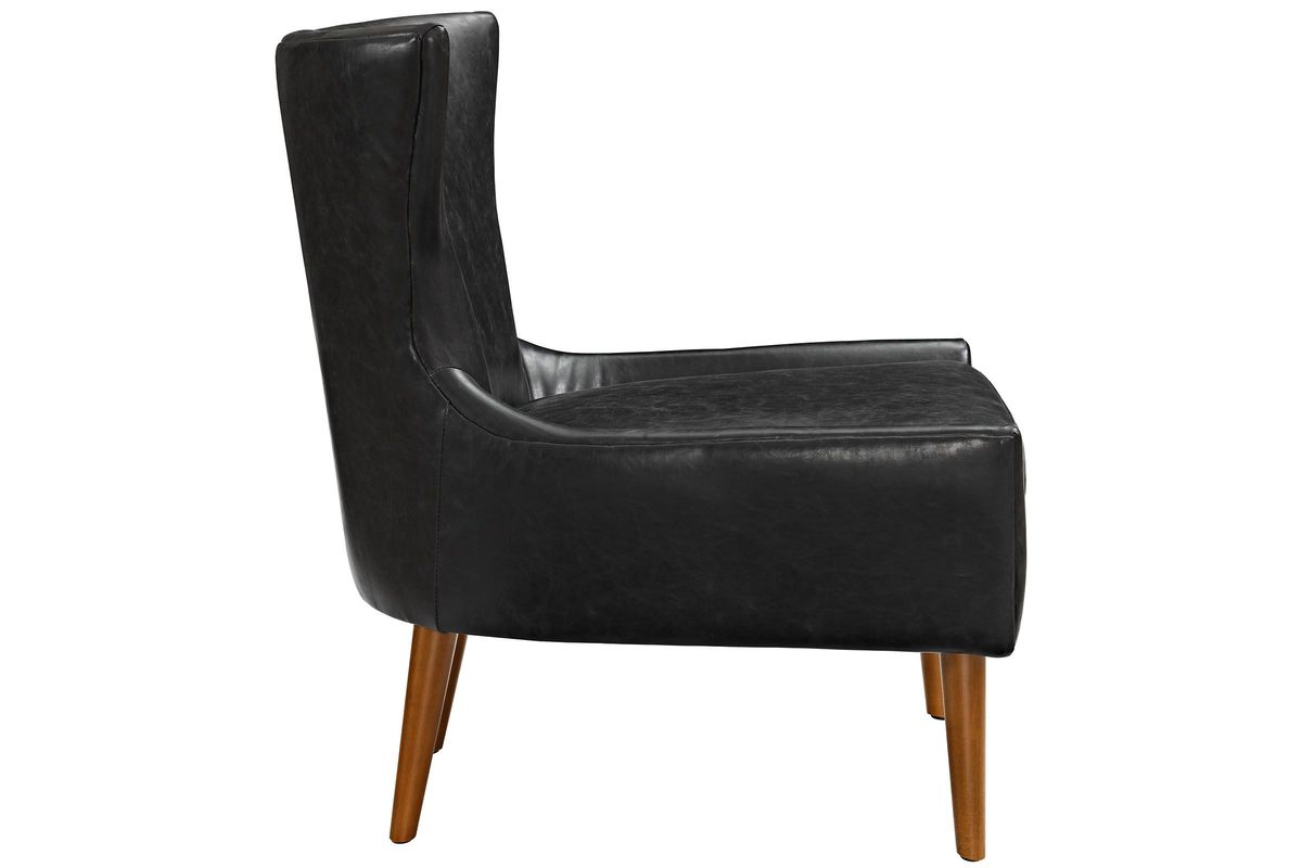 Keen Upholstered Vinyl Armchair in Black at Gardner-White