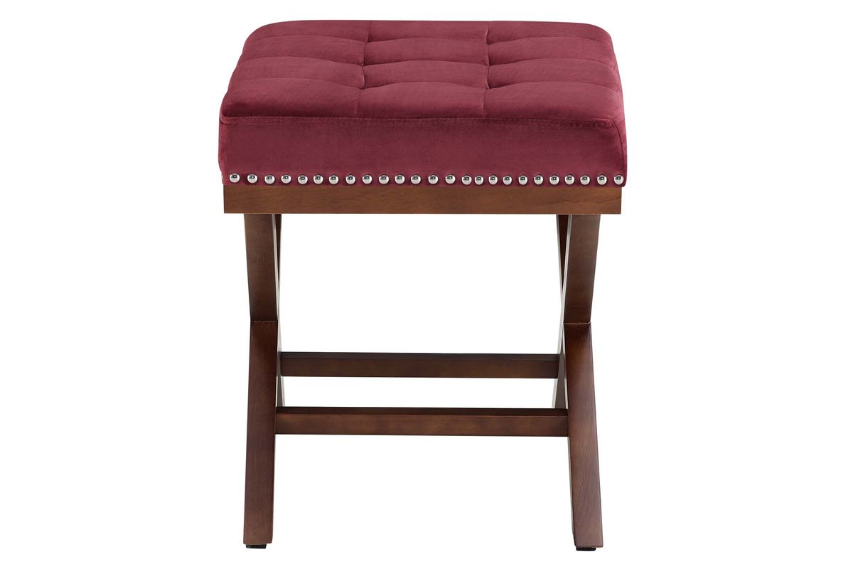 Facet Wood Bench in Maroon at Gardner-White