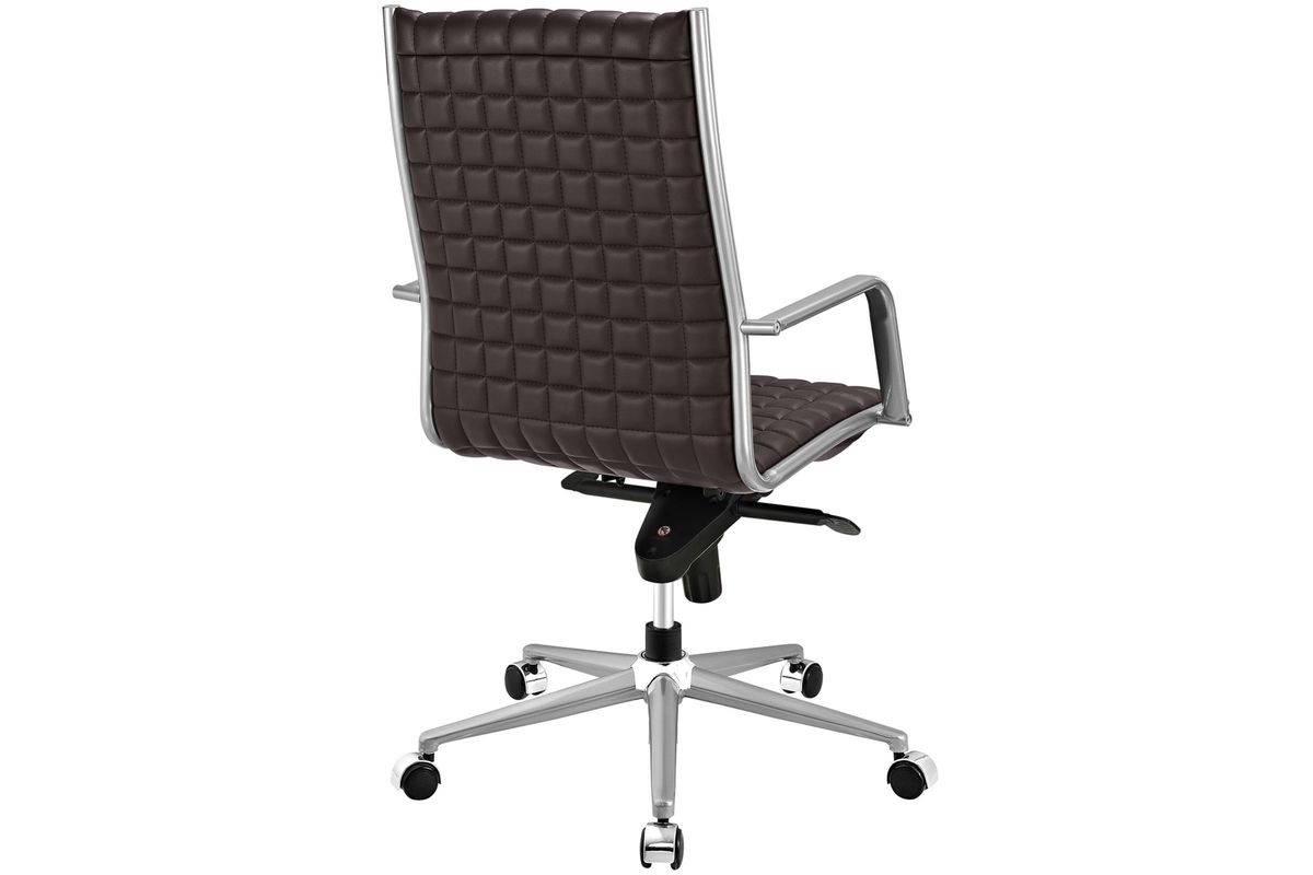 Pattern Highback Office Chair in Brown at Gardner-White