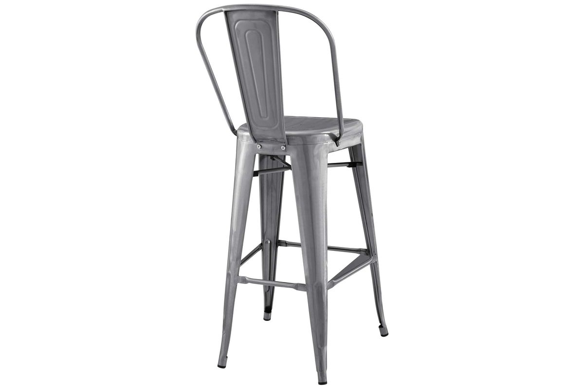 Promenade Bar Side Stool in Gunmetal at Gardner-White