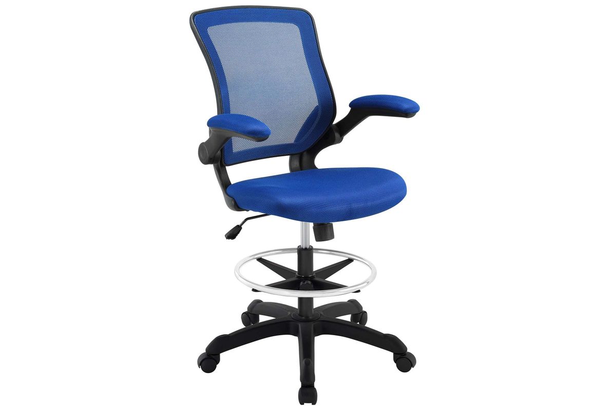 Veer Drafting Chair in Blue at Gardner-White
