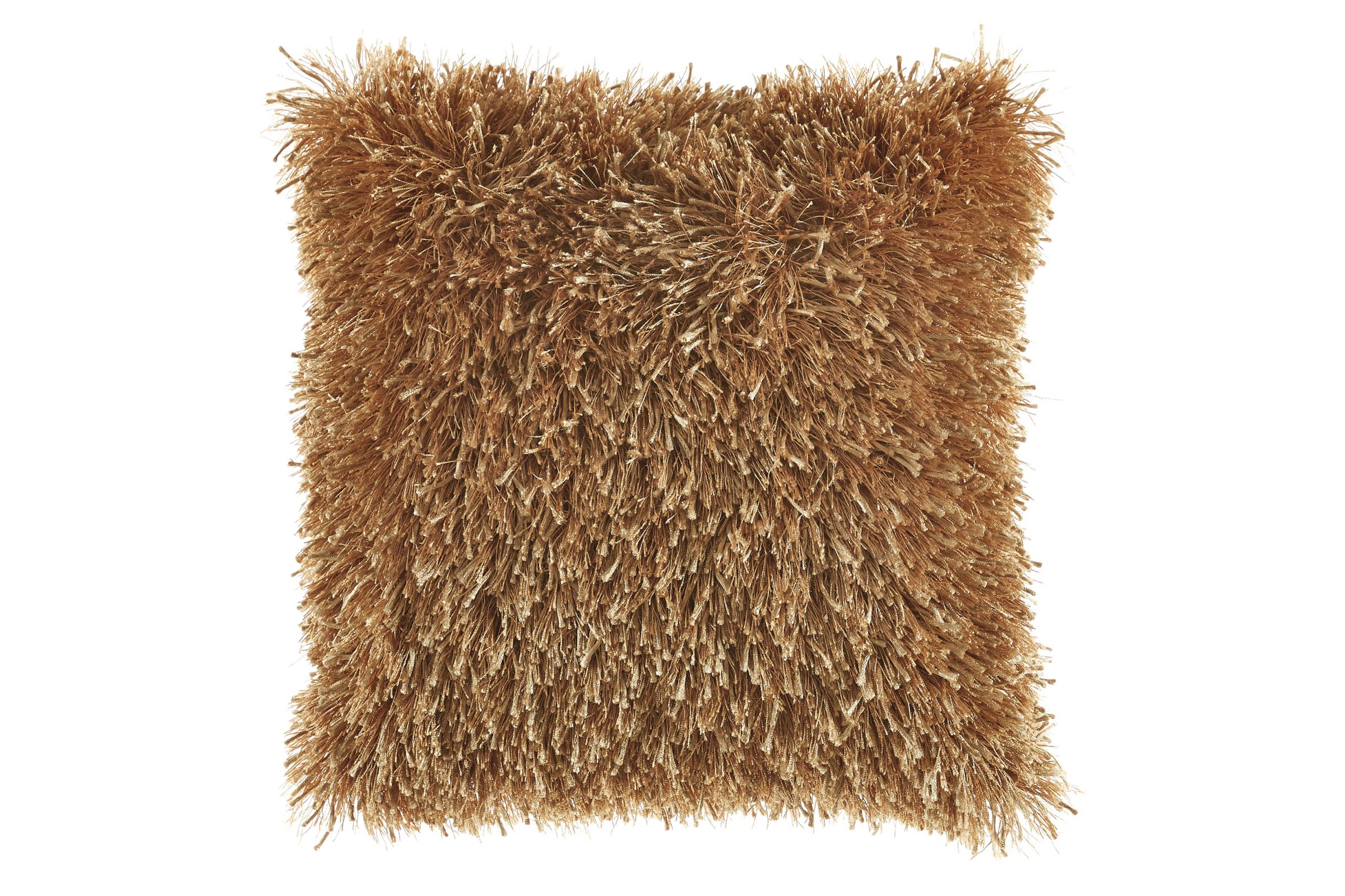 Jasmen Shag Pillow in Gold by Ashley at Gardner-White