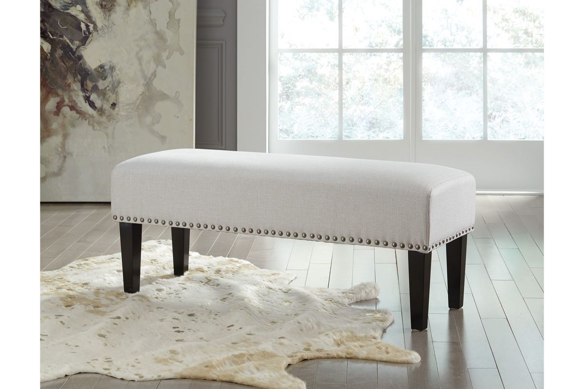 Beauland Backless Accent Bench in Ivory by Ashley at Gardner-White
