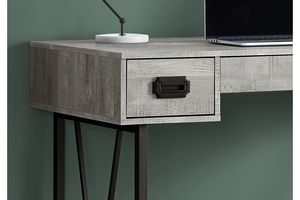 Grey Industrial 48" Reclaimed Wood Computer Desk at Gardner-White