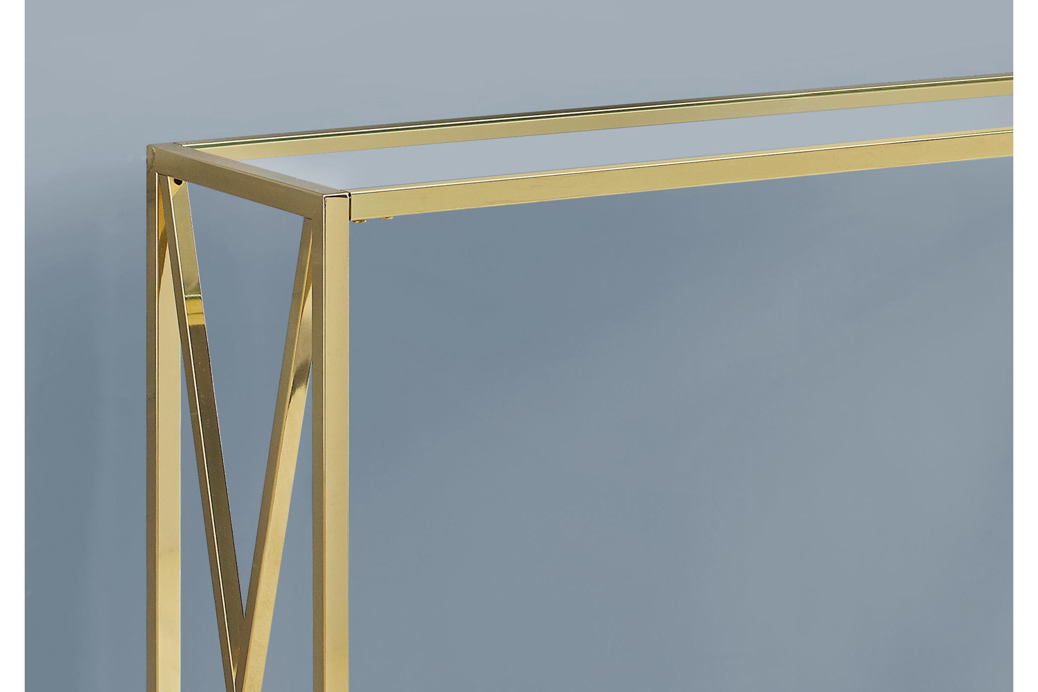 Gold Metal Accent Table with Tempered Glass at Gardner-White