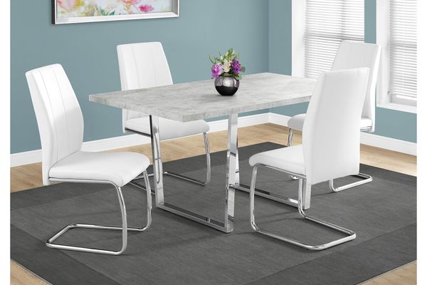 Grey & Chrome Dining Table at Gardner-White