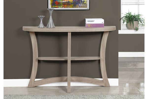 Dark Taupe Sleek Hall Console Table at Gardner-White