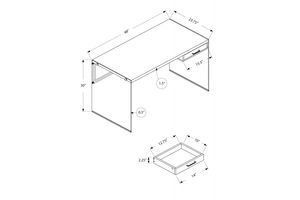 Brown Reclaimed Wood Computer Desk with Glass Panels at Gardner-White