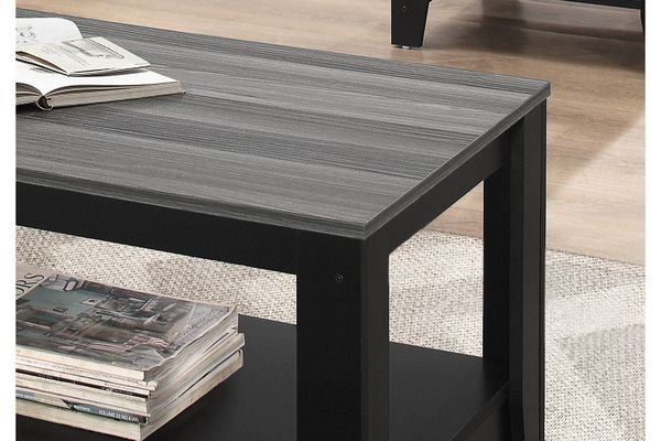 Table Set - 3Pcs Set / Black / Grey Top at Gardner-White