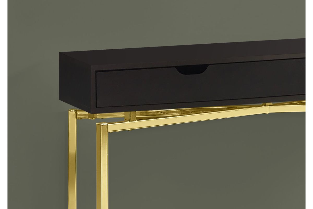 Cappuccino & Gold Hall Console Table at Gardner-White