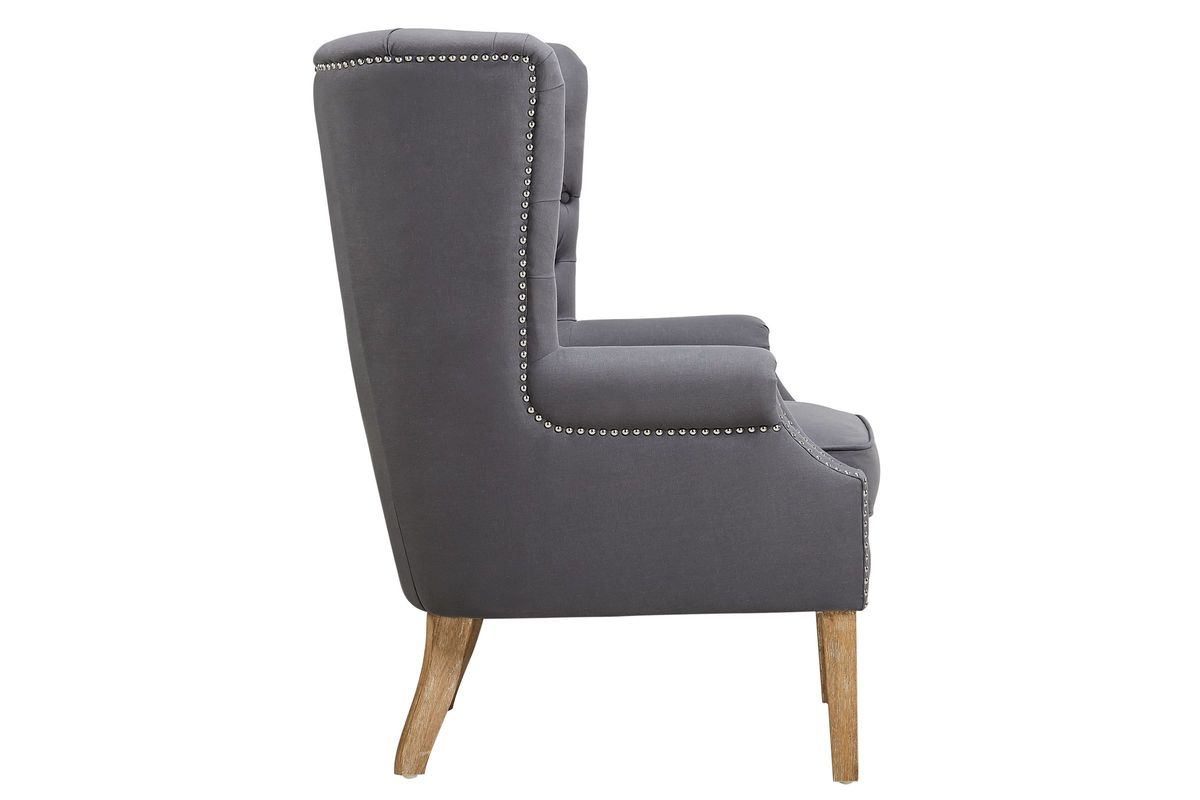 Abe Grey Linen Chair at Gardner-White