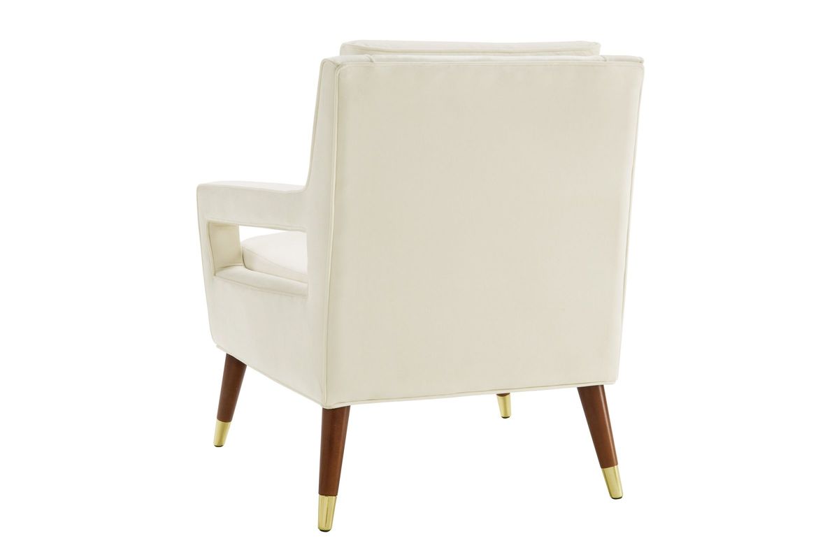 Draper Cream Velvet Chair at Gardner-White