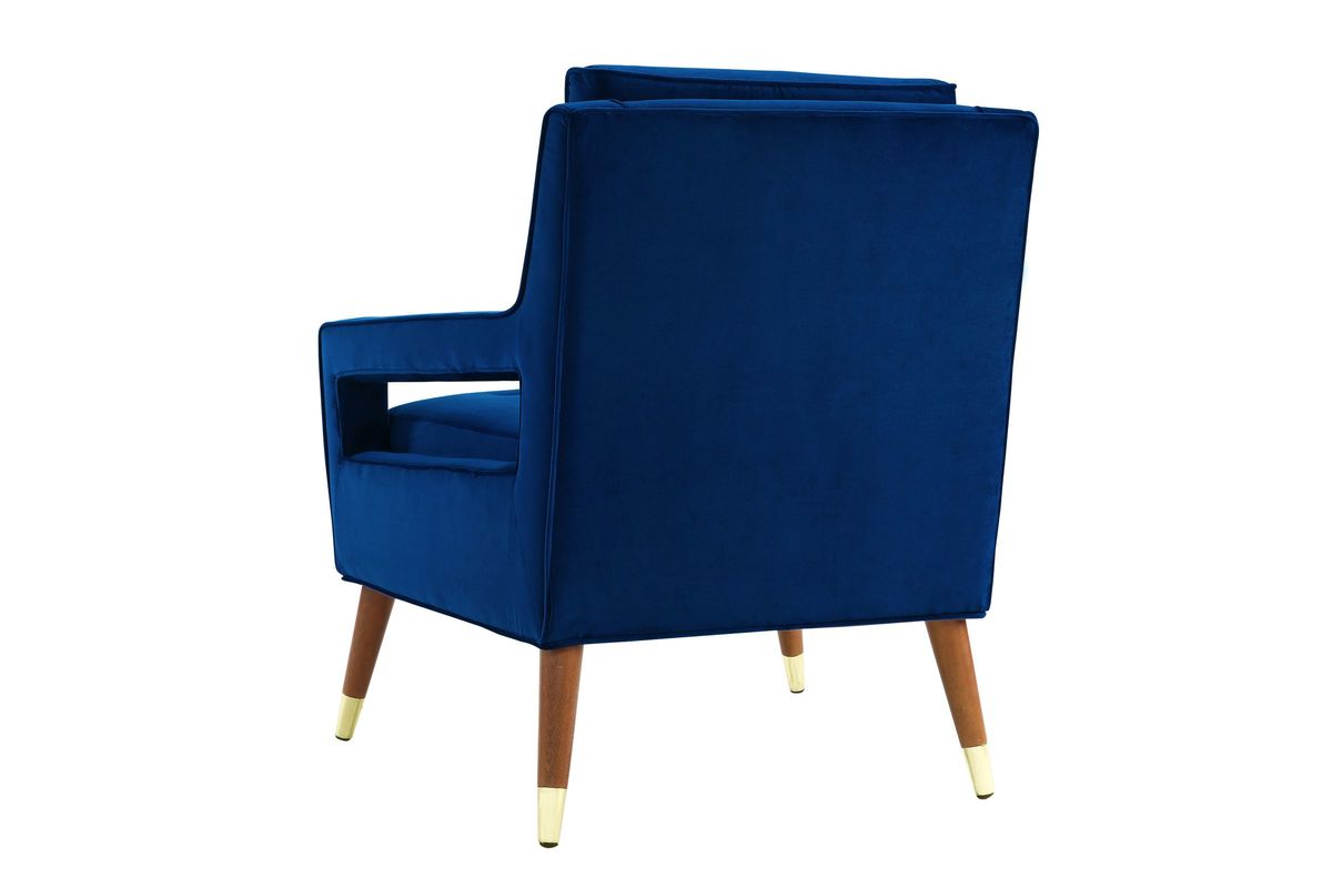 Draper Navy Velvet Chair at Gardner-White