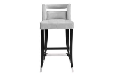 Hart Grey Velvet Bar Stool