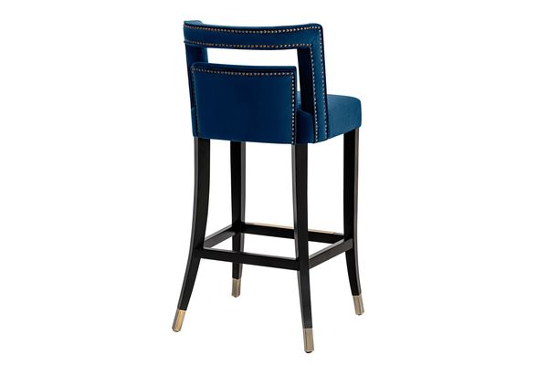 Hart Navy Velvet Counter Stool at Gardner-White