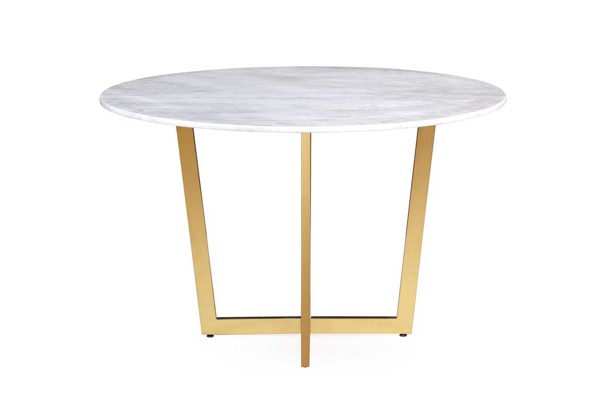 Maxim White Marble Dining Table at Gardner-White