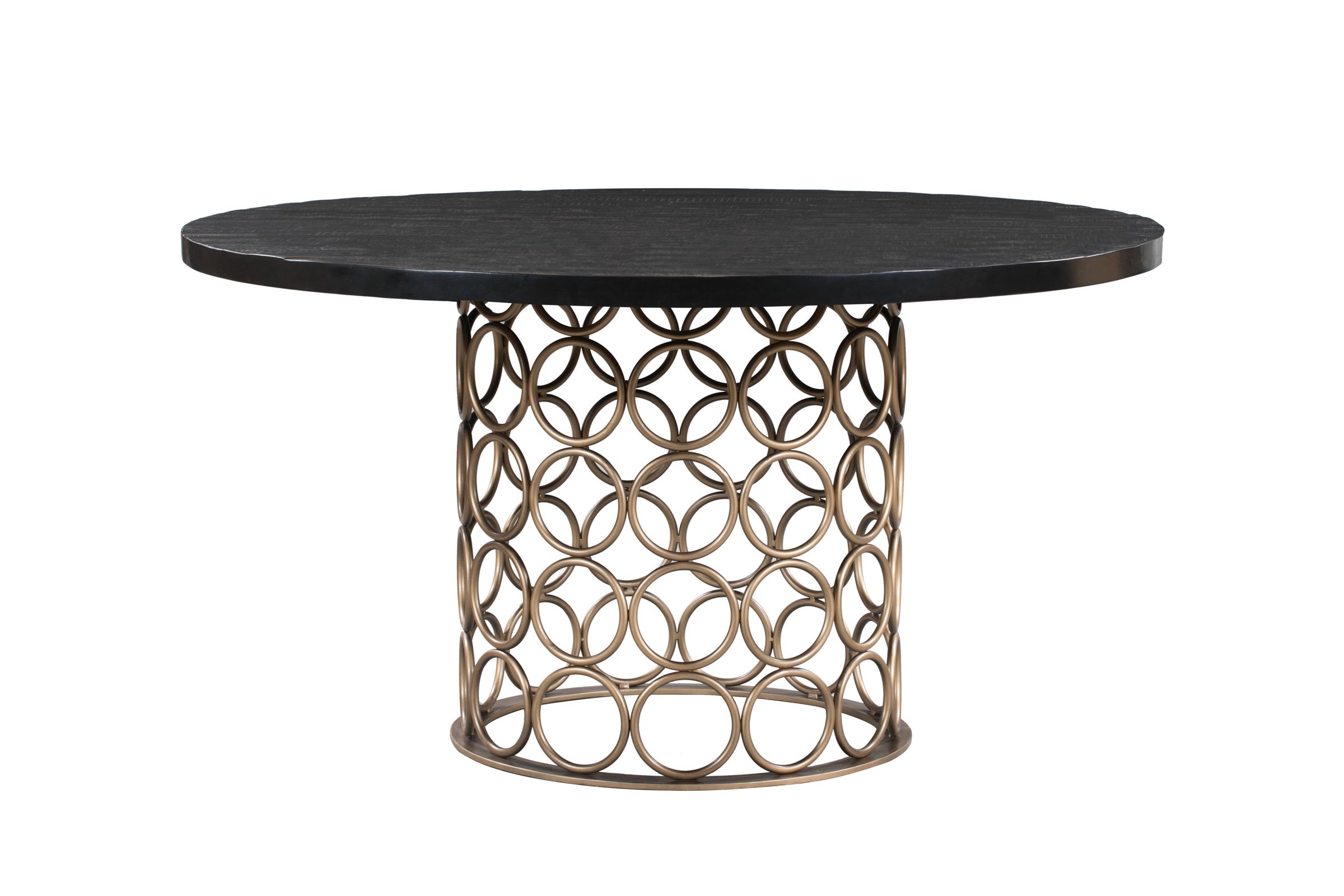 Valentina Brass Round Dining Table at Gardner-White
