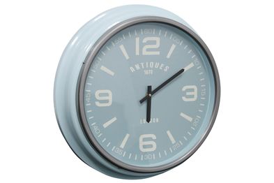 Light Blue Round Wall Clock at Gardner-White