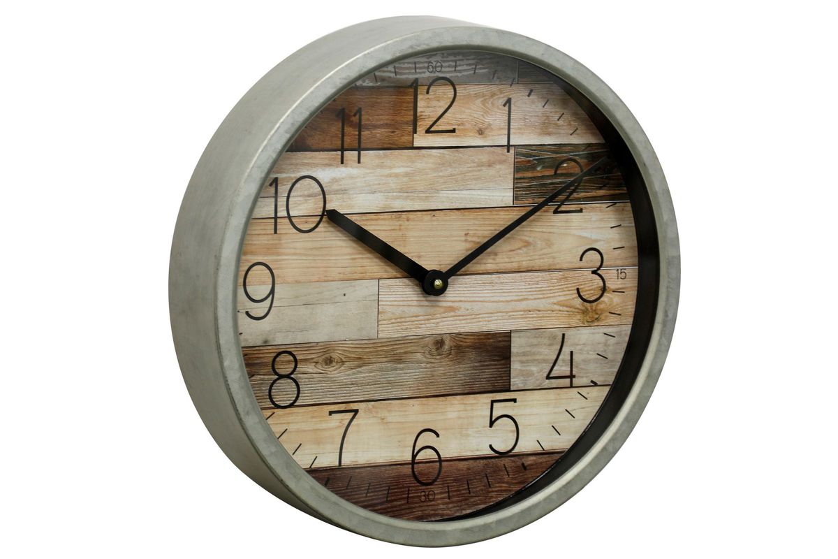Modern Wood Plank Wall Clock at Gardner-White
