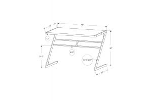 Cappuccino & Silver Metal 48" Computer Desk at Gardner-White