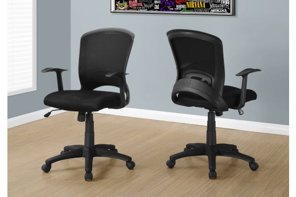 Black Mid-Back Multi-Position Office Chair at Gardner-White