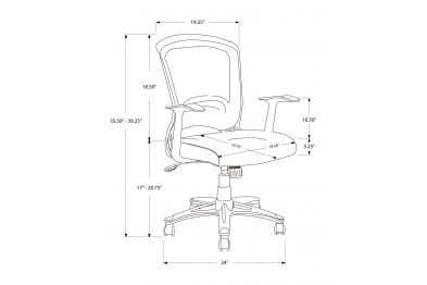 Black Mid-Back Multi-Position Office Chair at Gardner-White