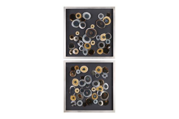 Discs Wall Art Squares Set of 2 at Gardner-White