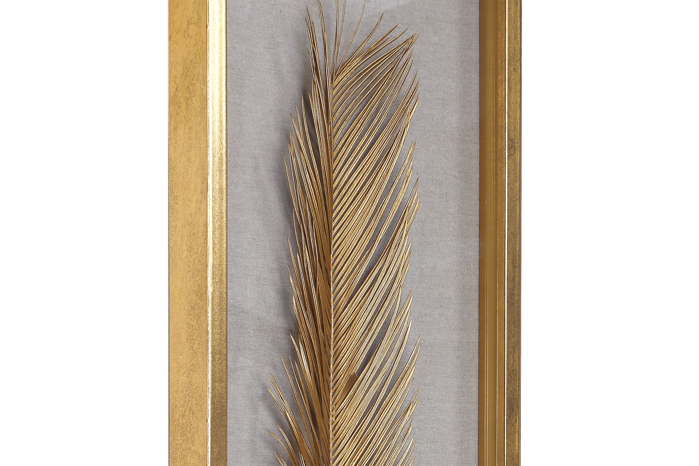 Palma Gold Leaf Shadow Box Set of 3 at Gardner-White