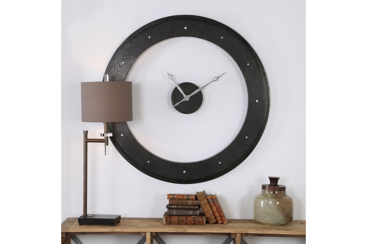 Ramon Wooden Wall Clock at Gardner-White