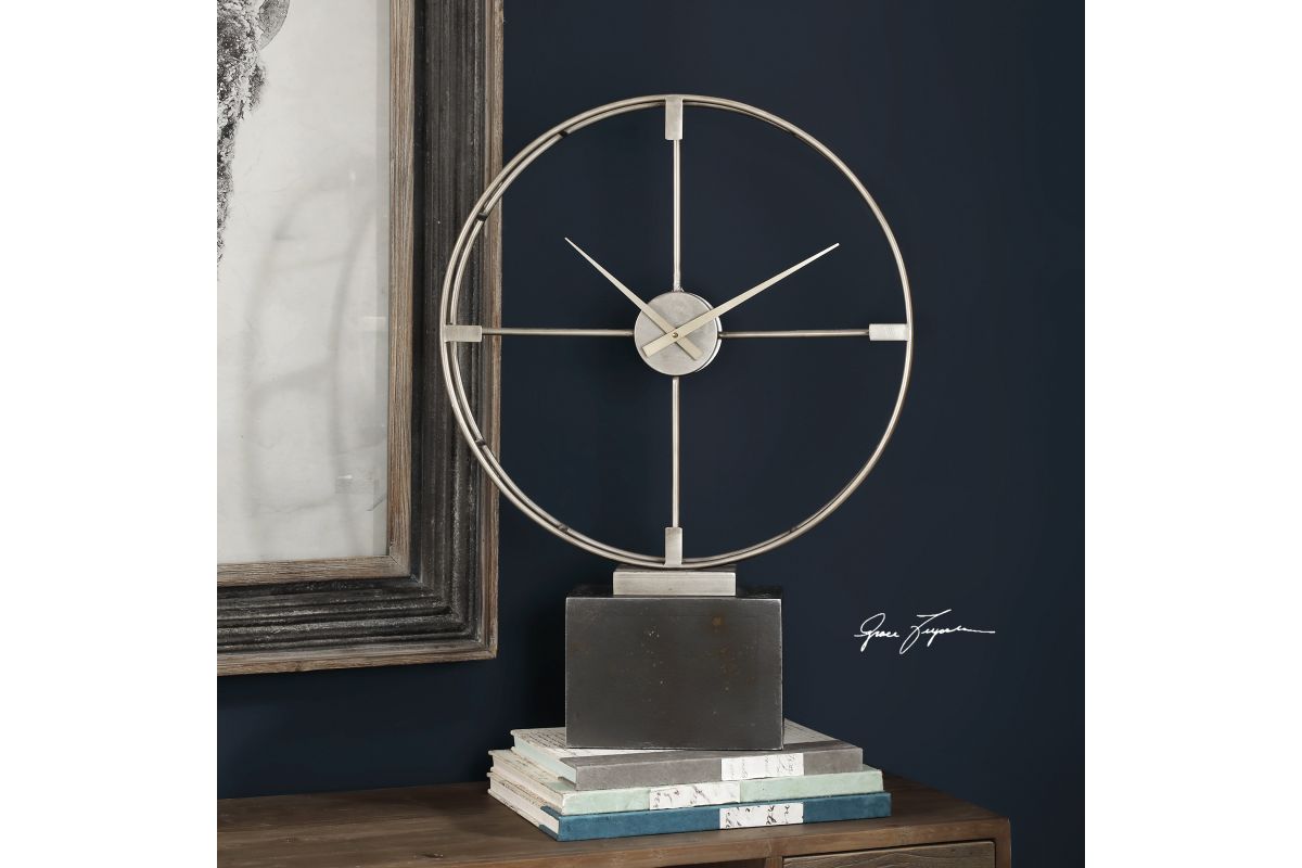 Janya Contemporary Table Clock at Gardner-White