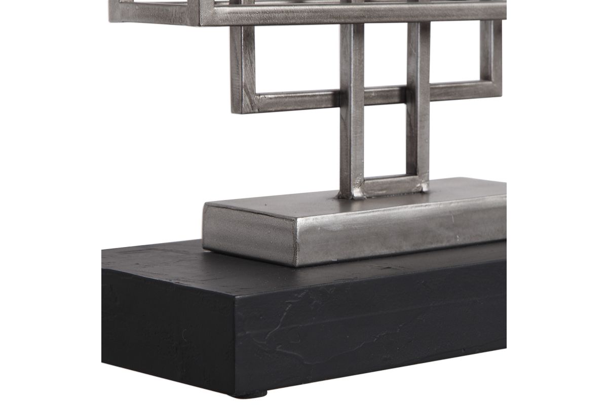 Uttermost Vanini Silver Tabletop Clock at Gardner-White