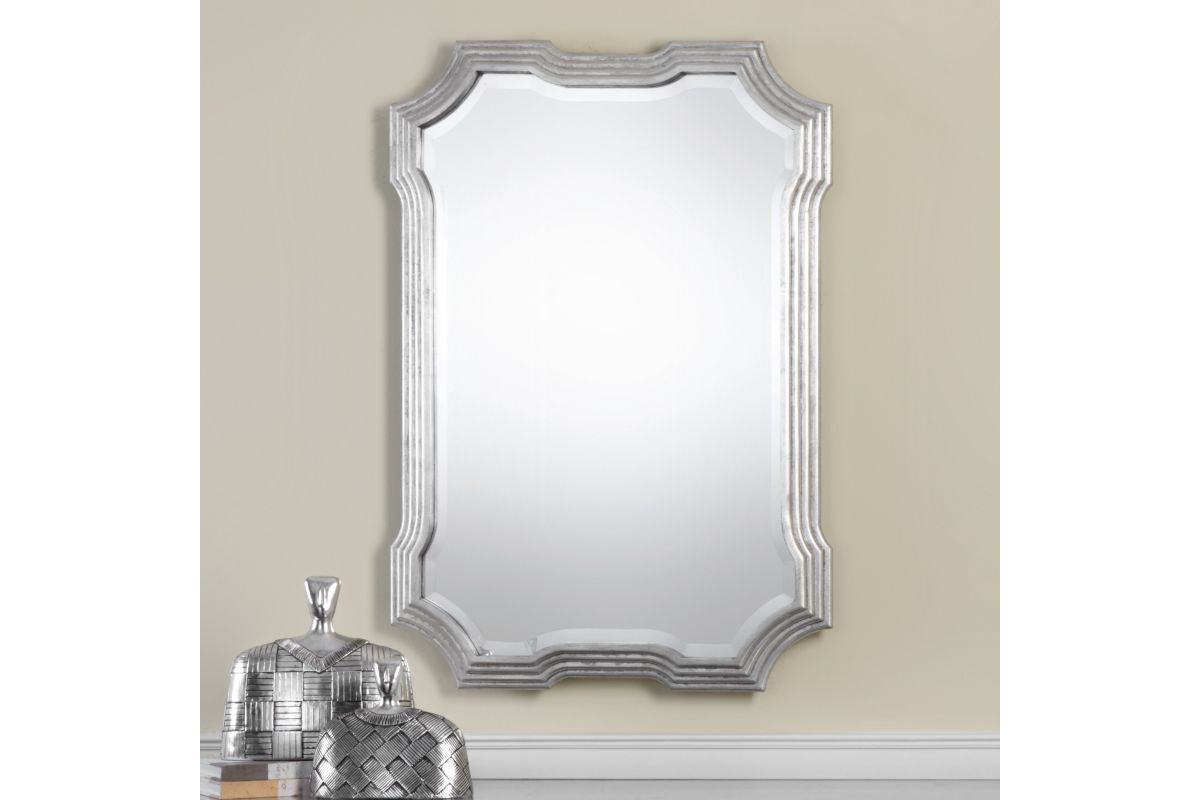 Halima Silver Step Mirror at Gardner-White
